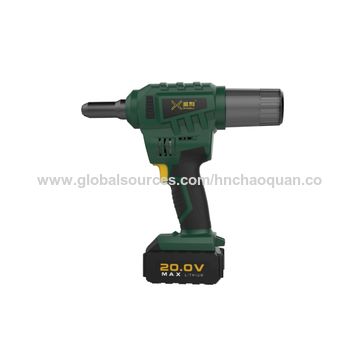 China 20V lithium battery cordless with brushless motor rivet gun ...