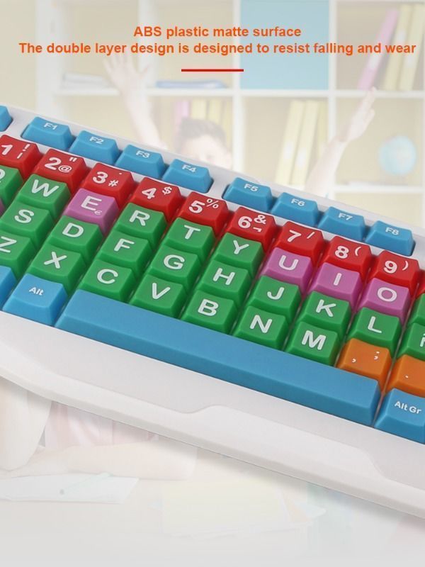 China Big keys computer keyboard colored keys kids Children Keyboard on ...