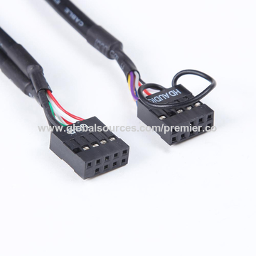 China PC Computer Case PCB Front Panel USB 2.0 Audio Port Mic Earphone ...