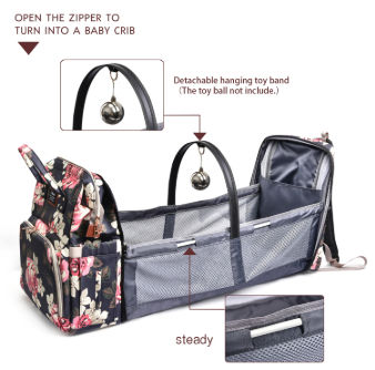 China Lokass diaper bed backpack bag diaper bed bag with crip with ...