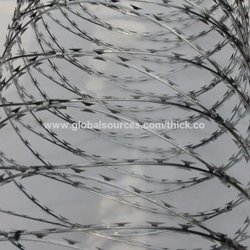 China Galvanized razor barbed wire, wire spike, Anti climb wall spike ...