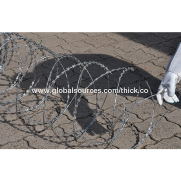 China Galvanized razor barbed wire, wire spike, Anti climb wall spike ...