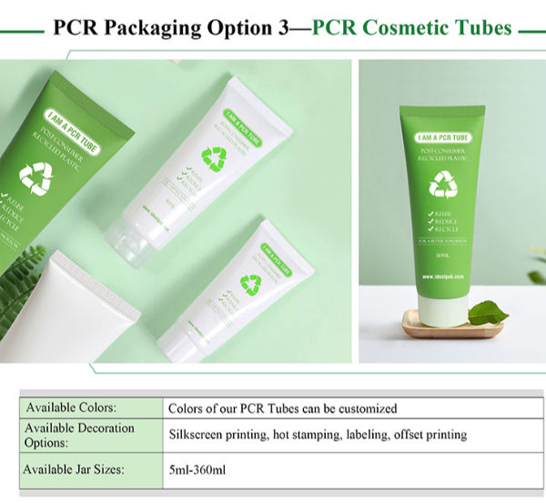 Eco-packaging Plastic PCR (Post-consumer Resin) Tubes Containers ...