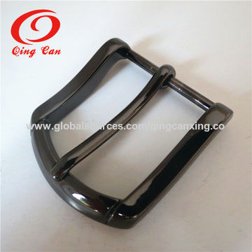 China 35mm black nickel half round pin belt buckle on Global Sources ...