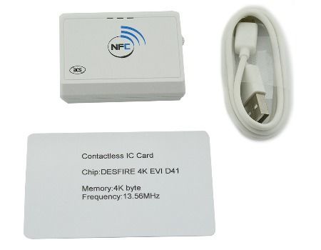 China Bluetooth Handheld NFC Smart Card Reader Support ISO 14443 Type A ...