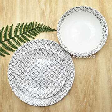 China Geometric design 18pcs ceramic porcelain dinnerware set on Global ...