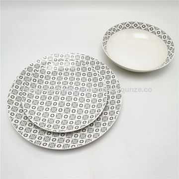 China Geometric design 18pcs ceramic porcelain dinnerware set on Global ...