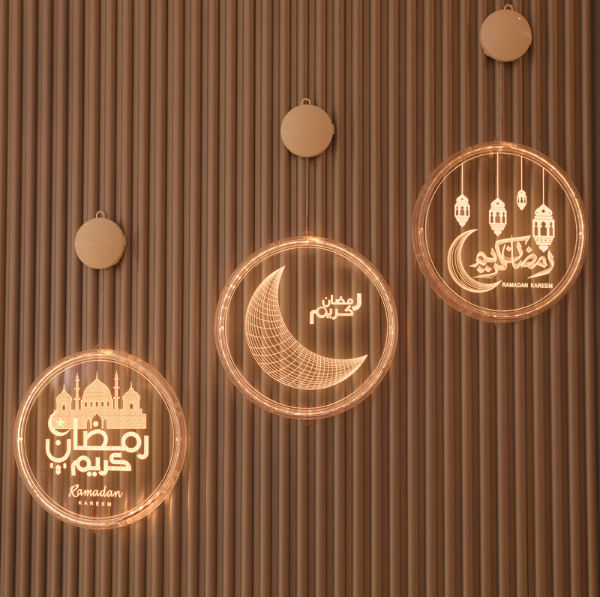 China 16cm New Arrival LED Eid Mubarak Acrylic Hanging Light For ...