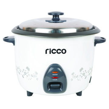 China Hot sale drum rice cooker with flower printed body and aluminum steamer 1.8L/2.2L/2.8L on ...