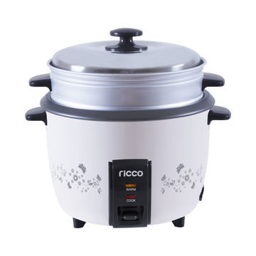 China Hot sale drum rice cooker with flower printed body and aluminum steamer 1.8L/2.2L/2.8L on ...
