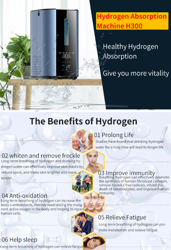 China New design Pure hydrogen generator 300ml Portable hydrogen ...