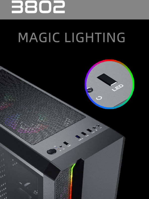 China OEM Desktop gaming case with ARGB led strip on Global Sources ...