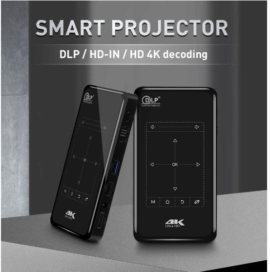 2021 DLP Pocket Mini Smart Projector P09-II Android 9.0 Bluetooth ...