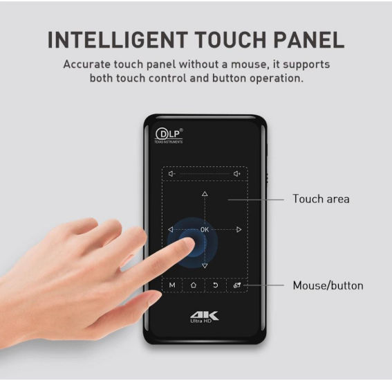 2021 DLP Pocket Mini Smart Projector P09-II Android 9.0 Bluetooth ...