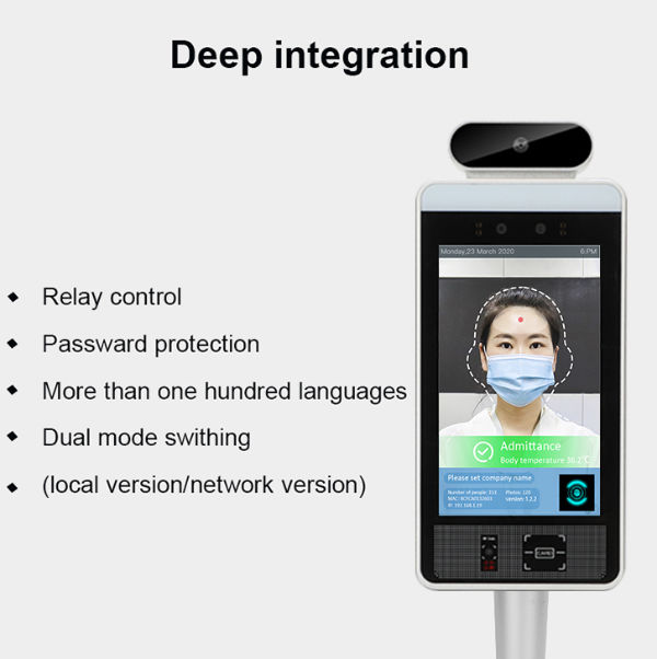 China IR Infrared temperature measurement and facial recognition ...