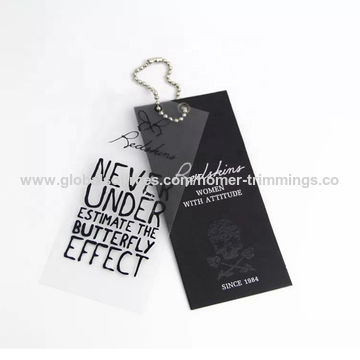 China Custom PVC transparent clothing tags , plastic tags, beautiful ...