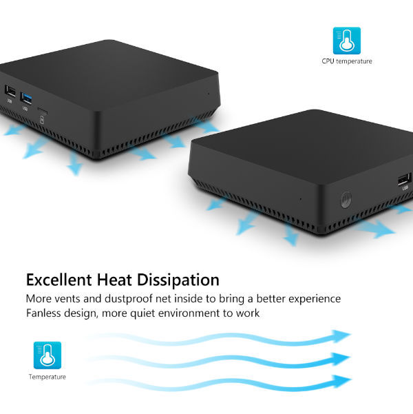 China T11 Mini PC Inte Cherry Trail Fanless Desktop Computer Windows 10 ...