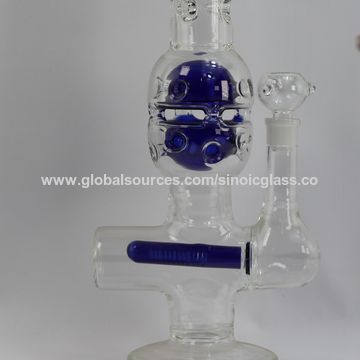 China Big bong with inline percolators fab eggs glass dab rigs, heavy ...