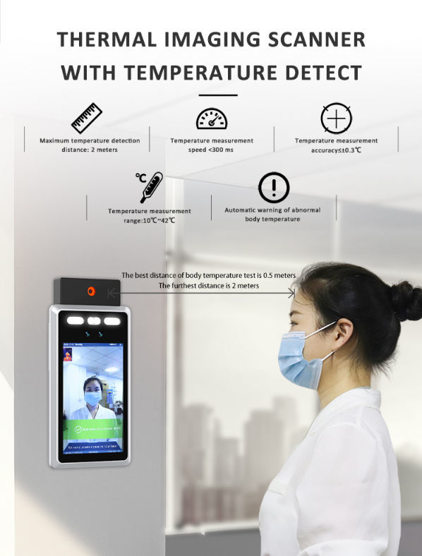 China 7 Inch high temperature measurement accuracy non-contact face ...