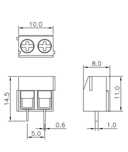 2-Pin Terminal Blocks With Insulation Material Comes In Green, Terminal ...