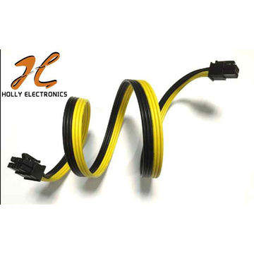 China PCIE Extension Cable, 6Pin Male to 6 Pin Male Power Cable Yellow ...