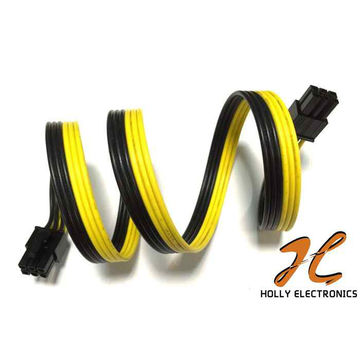 China PCIE Extension Cable, 6Pin Male to 6 Pin Male Power Cable Yellow ...
