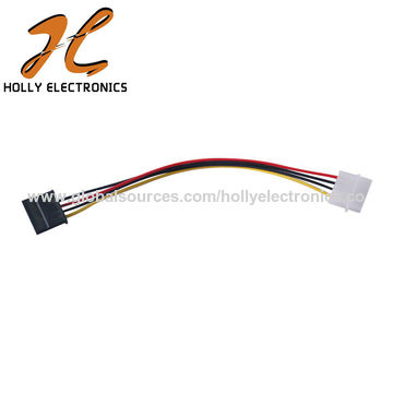 China Serial disk power cord, large 4-pin transfer 15-pin power cord on ...