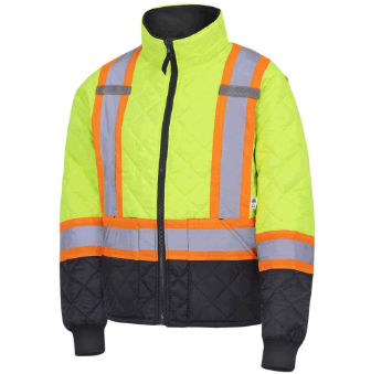Wholesale High Visibility Quilted Freezer Jacket Orange Work Wear ...