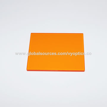 China Optical 535nm 550nm 565nm 580nm orange colored longpass glass ...