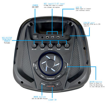 China FEIYANG partybox dual 8inch FG208-11 big power PA speaker TWS ...