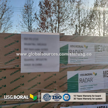 China USG Boral 16mm Radar climaplus acoustical ceiling board ...