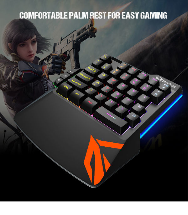 MeeTion KB015 35 Keys Ergonomic Multicolor Backlit Usb Wired Left One ...