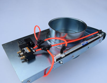 Dust Extractor Blast Gate 250mm , Pneumatic and Manual, damper sliding ...