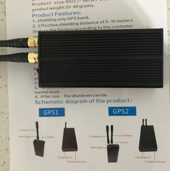 China Wireless portable GPS L1 L2 signal Jammer for car using GPS anti ...