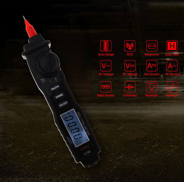 China NCV AC DC Small Pocket Size intelligent Smart Multimeter Pen on ...