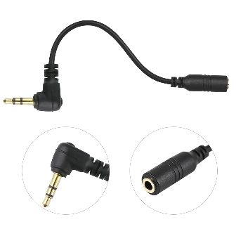 China 3.5mm TRRS Female to 3.5mm Right-Angle TRS Male Adapter Cable on ...