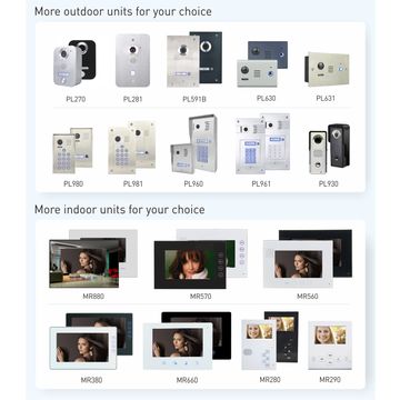 China 4 wires villa video doorphone video intercom 7 inch smart home ...
