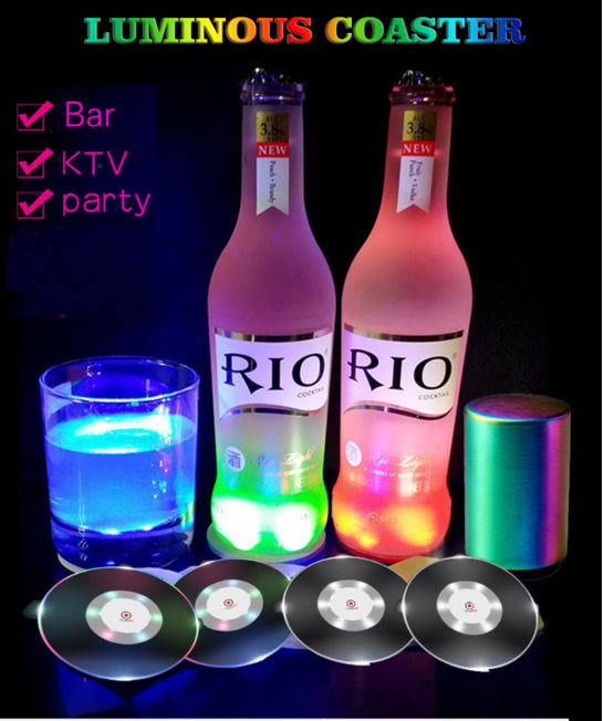 Promotion morden style hot selling LED coaster 7colorful light white ...