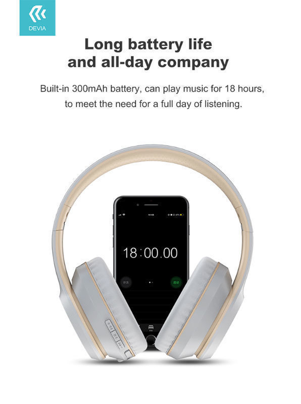 Devia Kintone series wireless headphone foldable BT5.0 Wireless ...