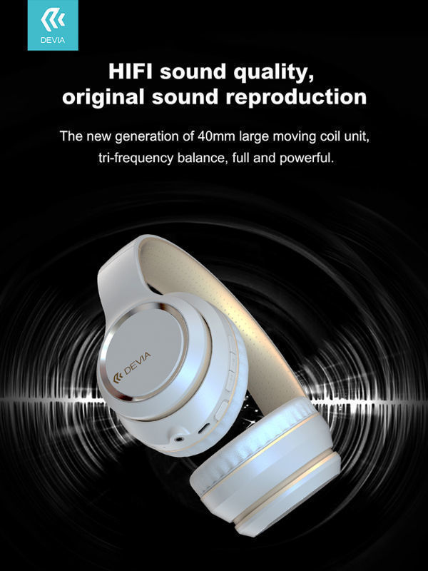 Devia Kintone series wireless headphone foldable BT5.0 Wireless ...