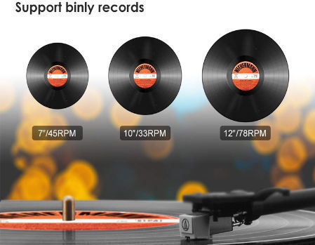 China 3-Speed Precision Turntable with Dual 15 Watt Speakers on Global ...