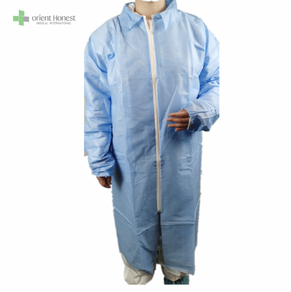 White lab coat , non woven disposable visit coat with CE FDA ISO ...