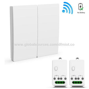 China Wireless passive switch,2 gang Wireless Switch, No wires, Battery ...