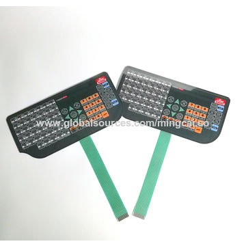 China LED light PCB membrane keyboard switch with metal domes on Global ...