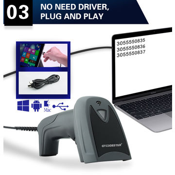 China GTCODESTAR Handheld qr bar code reader 360 degree 2d barcode ...