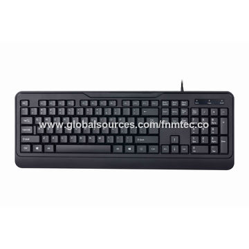 China High quality ABS black full size 104 keys wired office keyboard ...