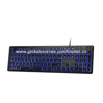 China Slim design rainbow backlight color wired chocolate keyboards on ...