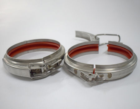 China Stainless Steel Duct Clamps with rubber 150mm on Global Sources ...