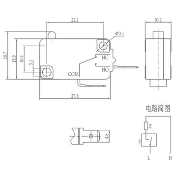 China Sub-miniature snap-action micro switches, up to 5A/10A/21A125 ...