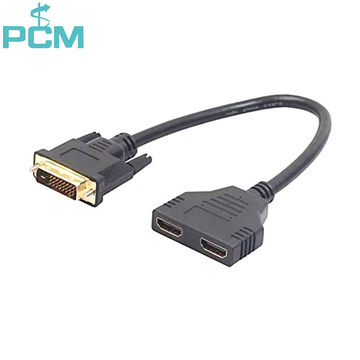 China DVI-D to DVI-D & HDMI Splitter Cable - M/F - Dual Link - Black ...